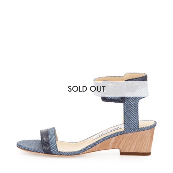 Jimmy Choo | Shoes | Jimmy Choo Denim Wedges | Poshmark